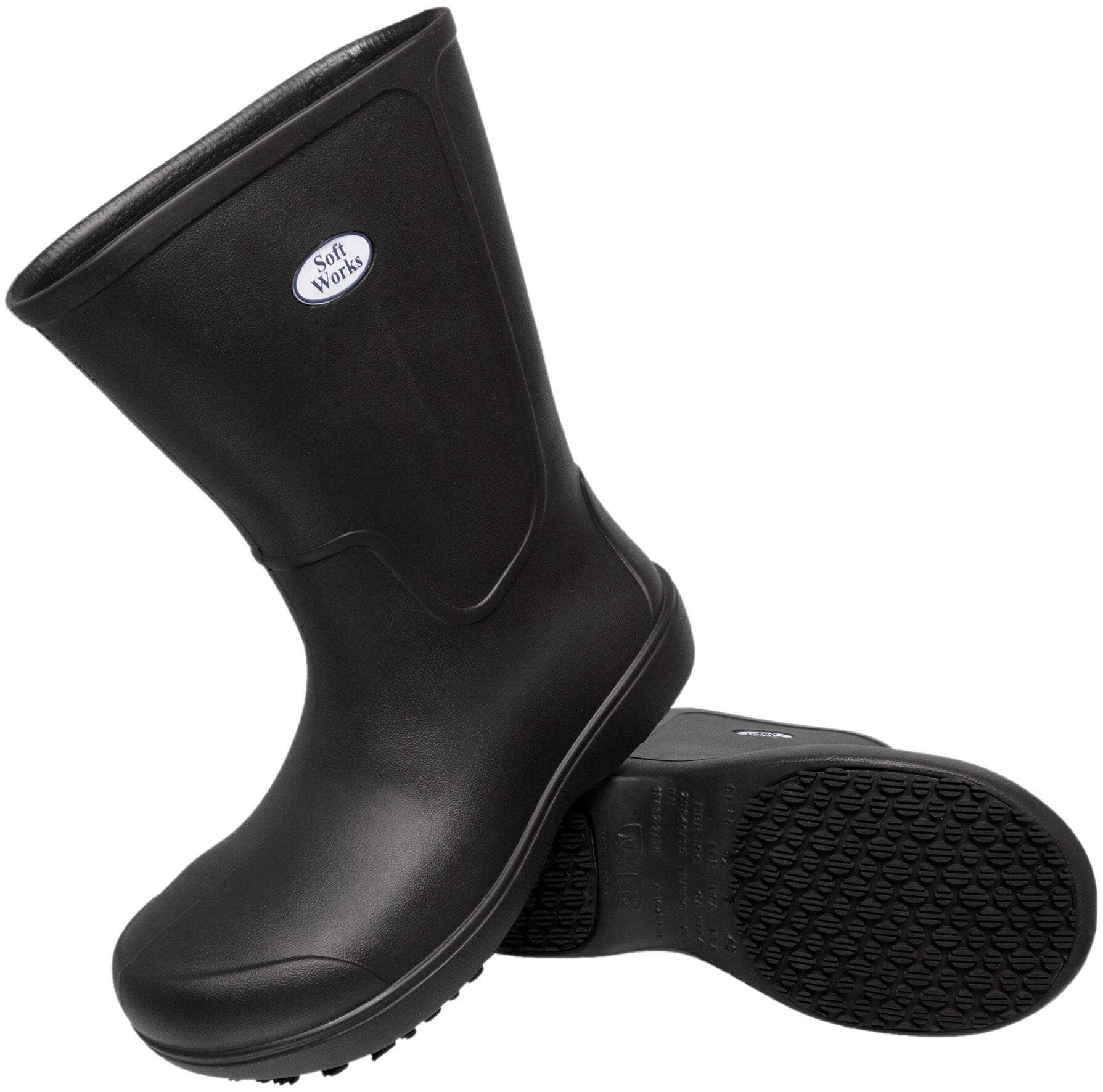 Ref. BB86 LONG WORK BOOTS BLACK WITH TOE CAP - Foot Zone